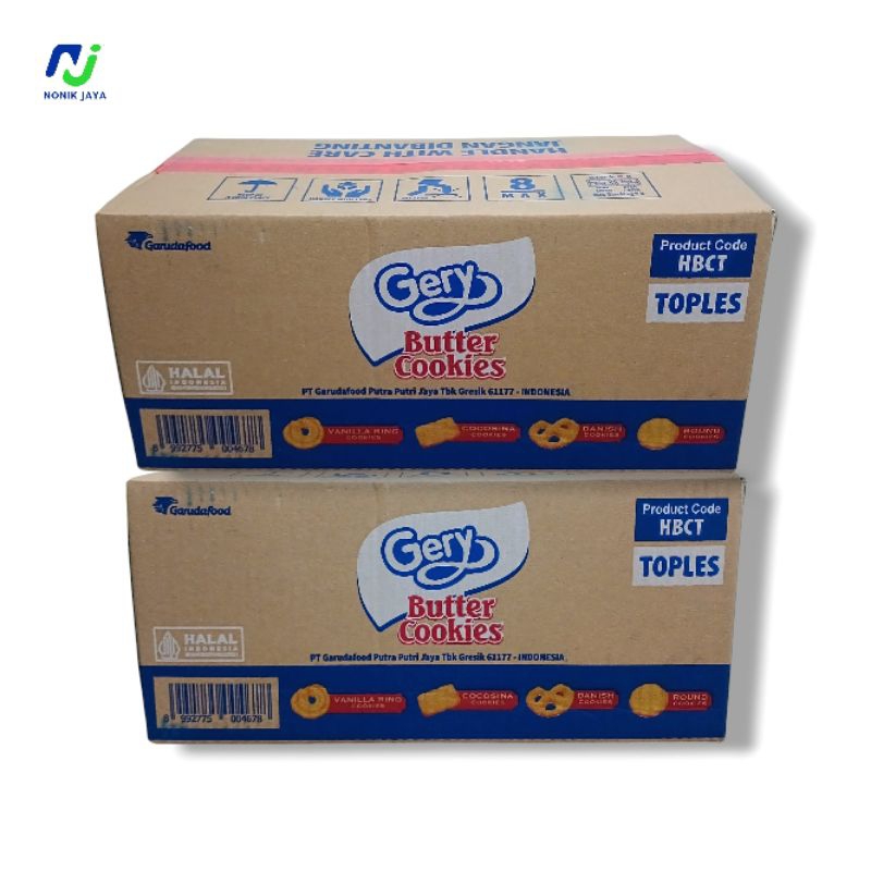 Jual ( GARUDA FOOD ) Gery Butter Cookies 1 Dus Isi 6 Toples@225g(KUKIS ...