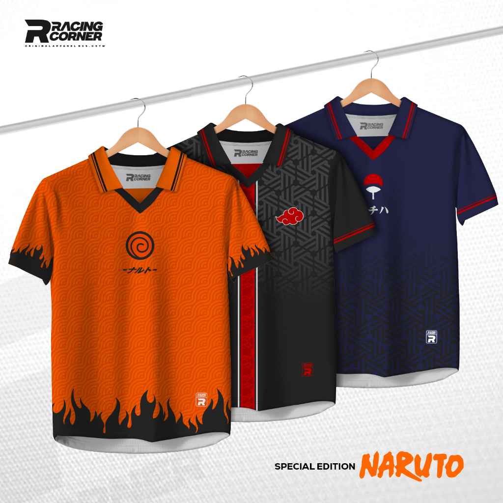 Jual Jersey Retro Naruto Premium Full Printing Uzumaki Uchiha Akatsuki ...