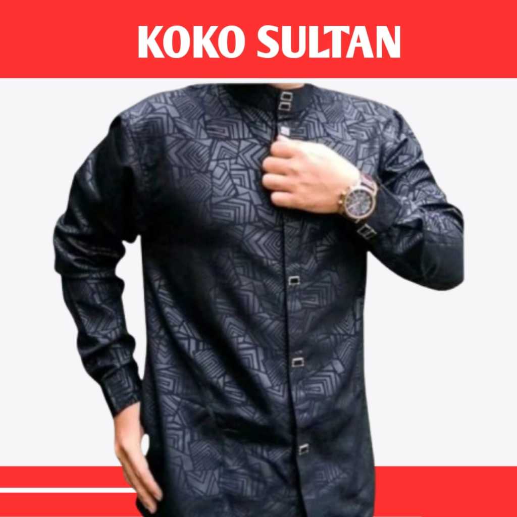 Jual BAJU KOKO SULTAN EMBOS PRIA LENGAN PANJANG | Shopee Indonesia