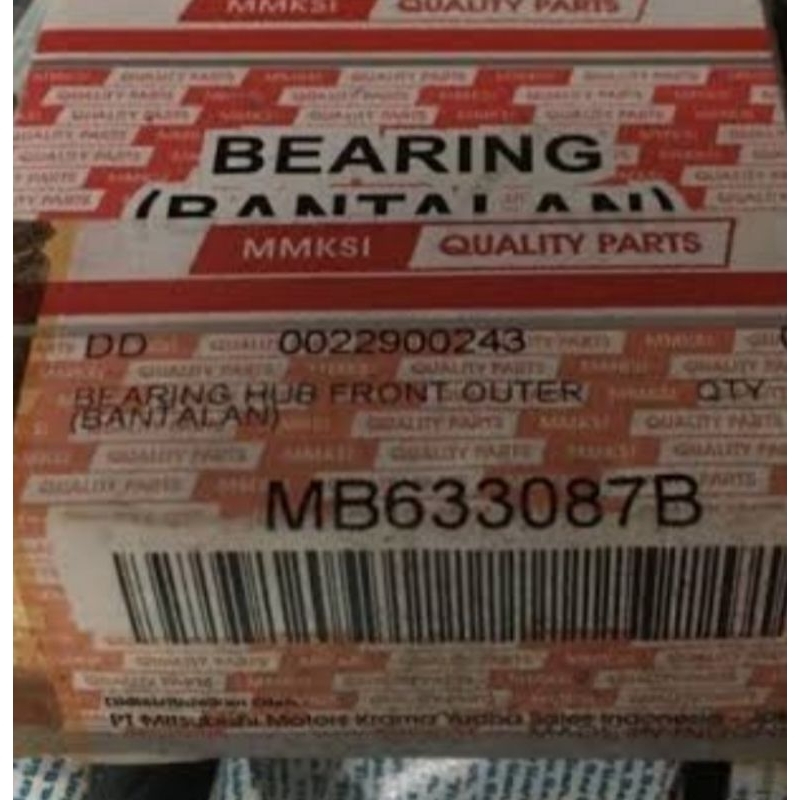 Jual original KTB Bearing front wheel outer L300 lahar bering laher ...
