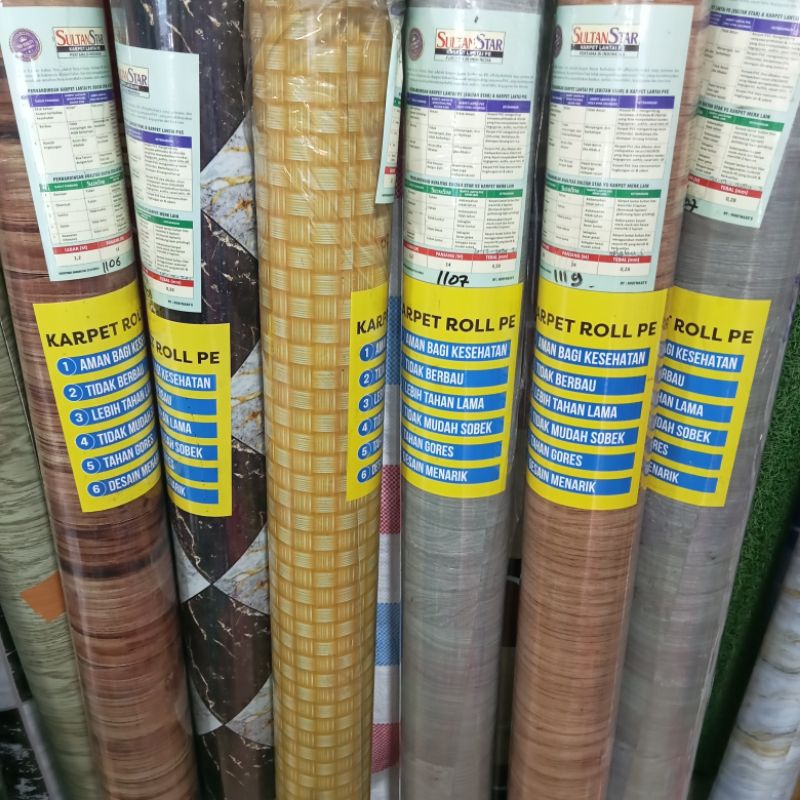 Jual tikar pelastik per roll,karpe lantai lebar 1.2m panjang 14m ...