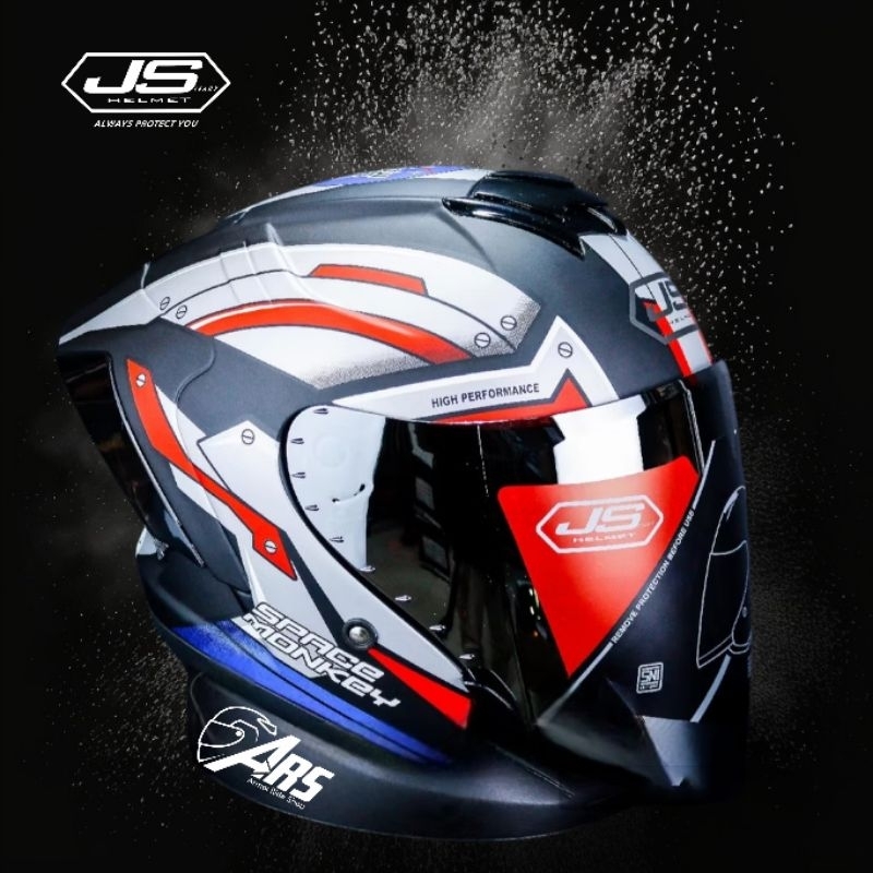 Jual Helm Js Armor Space Monkey - Helm Half Face SNI | Shopee Indonesia