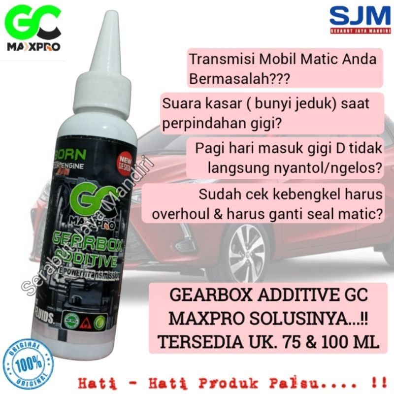 Jual Aditif oli metik GC MAX PRO GEARBOX ADDITIVE MATIC 75ml campuran ...