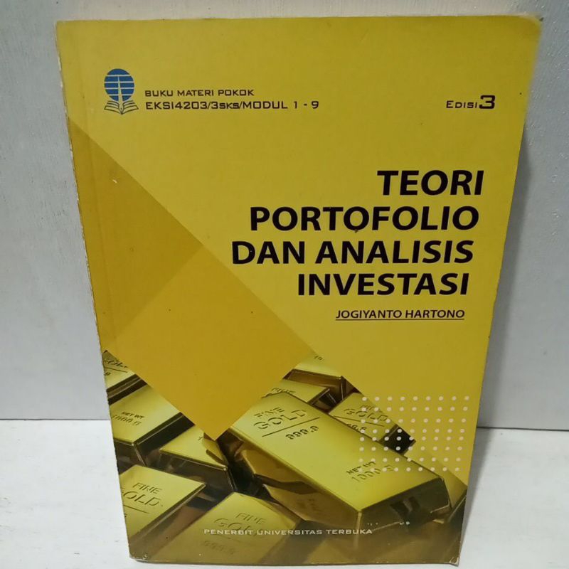 Jual Buku Original TEORI PORTOFOLIO DAN ANALISIS INVESTASI EDISI 3 - JOGIYANTO HARTONO | Shopee ...
