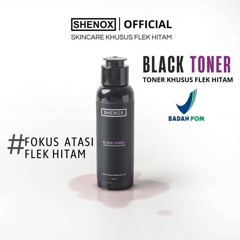Jual Shenox Skincare Flek Hitam Black Toner Exfoliating With AHA BHA Plus Niacinamide Resmi BPOM ...