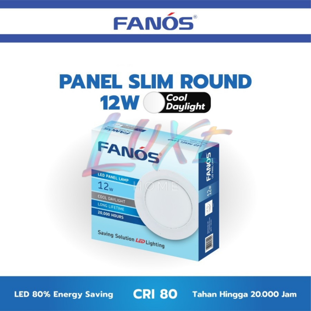 Jual Lampu Downlight LED FANOS Panel Slim Round 12 Watt Cool Daylight ...