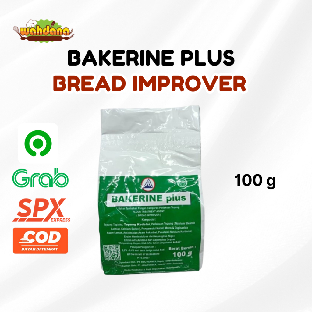 Jual Bread Improver Bakerine Plus 100gr Pelembut Roti 100 Gram | Shopee Indonesia