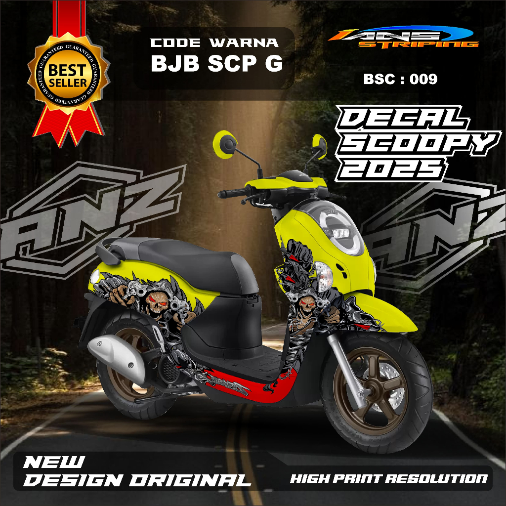 Jual BSC 009 - STICKER DECAL FULLBODY SCOOPY TERBARU 2025 KARAKTER ...