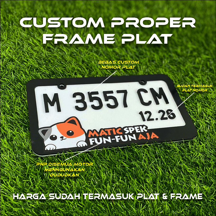 Jual Frame Plat Nomor motor Model JDM All Desain Viral PNP disemua ...