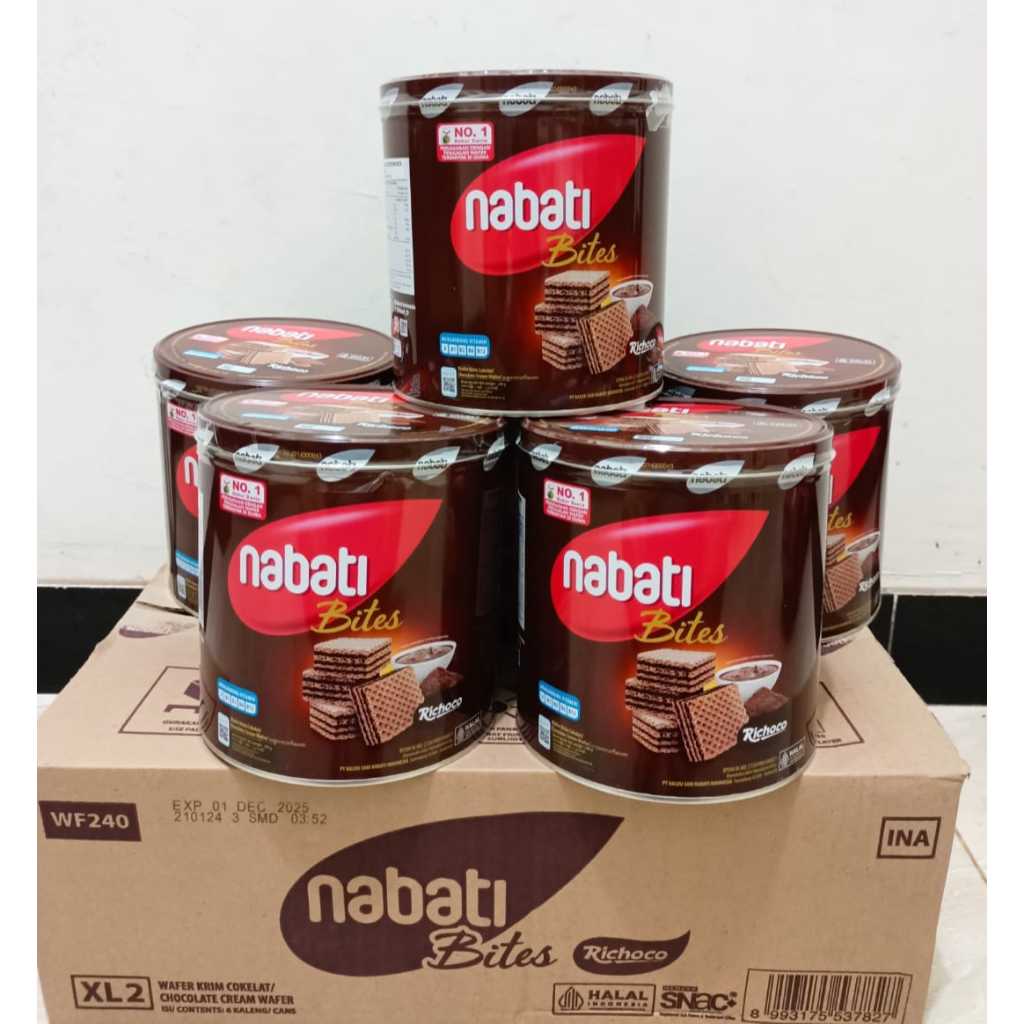 Jual Nabati Wafer Coklat 2 Kaleng Wafer Nabati Chocolate Manis Renyah ...