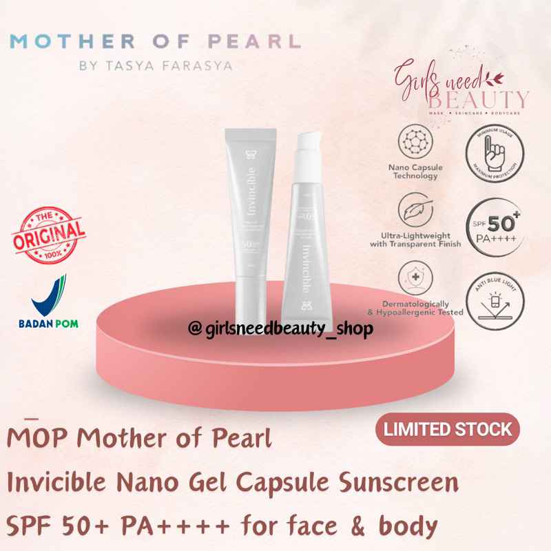 Jual Invisible Nano Gel Capule Sunscreen SPF 50+ PA++++ MOP Mother of Pearl | Shopee Indonesia