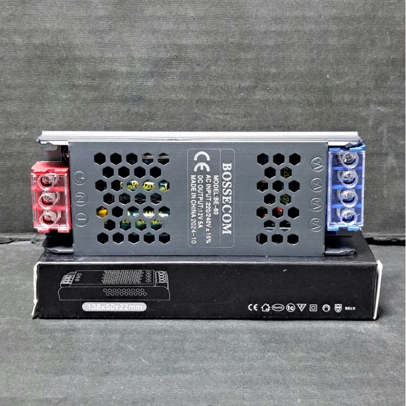 Jual Trafo led strip body slim 12v 5a BOSSECOM | Shopee Indonesia