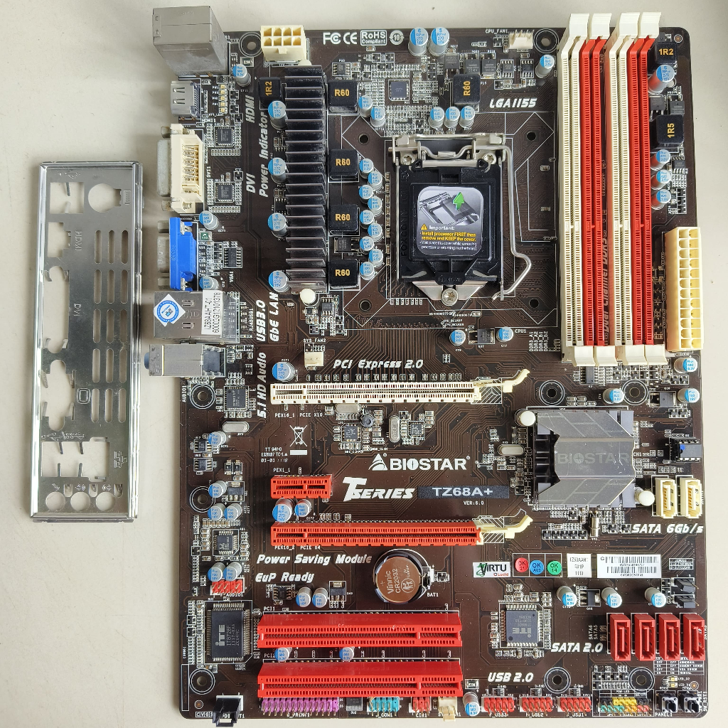 Jual MAINBOARD BIOSTAR TZ68A+ LGA 1155 DDR3 GEN3 STANDAR ATX | Shopee ...