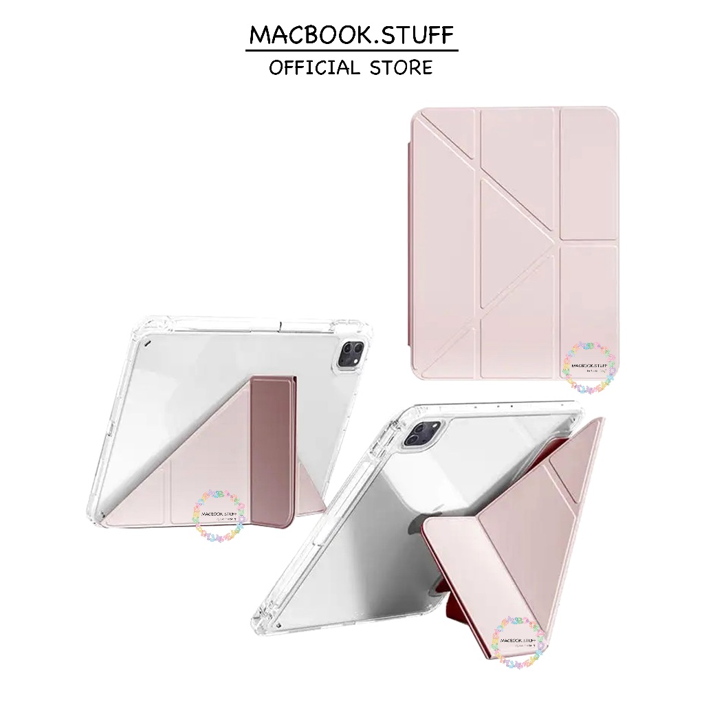 Jual TRIFOLD Y-FOLD Acrylic Case IPAD With Pen Holder for IPAD AIR 3 4 ...