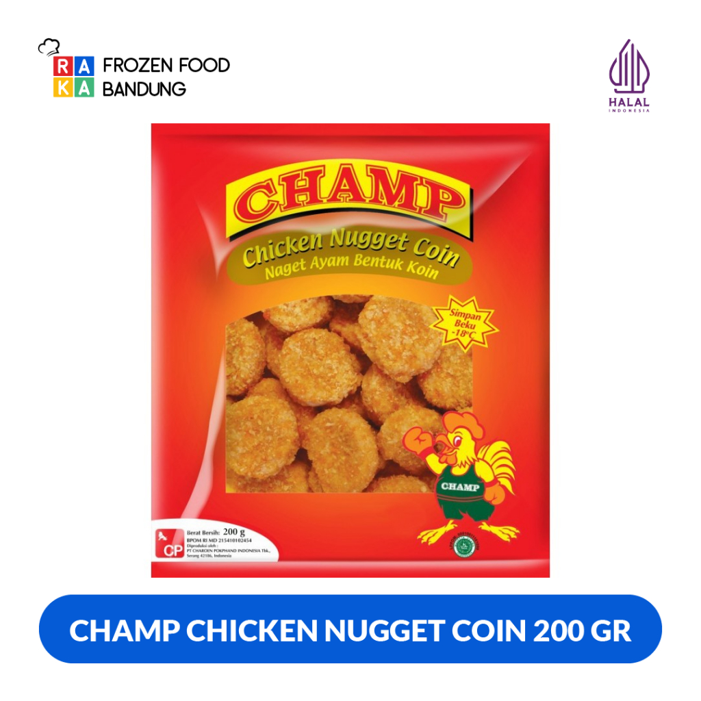 Jual CHAMP CHICKEN NUGGET COIN 200 Gr | Shopee Indonesia