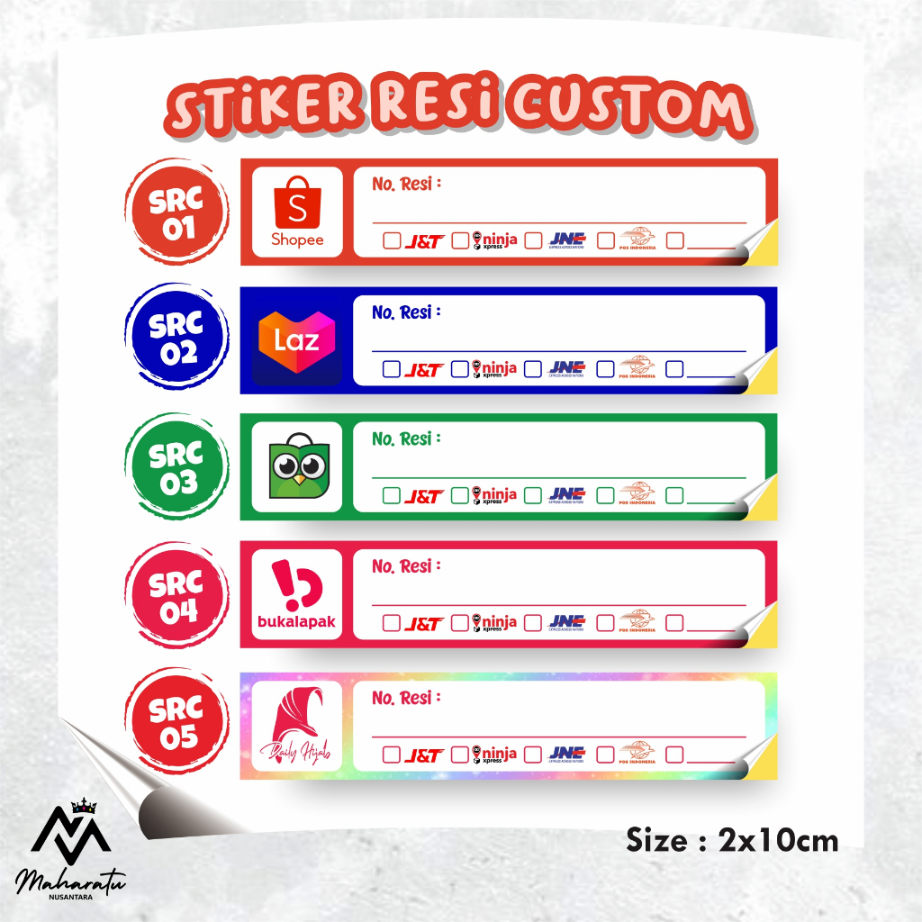 Jual STICKER RESI CUSTOM SIMPLE - STIKER LABEL RESI PENGIRIMAN | Shopee ...