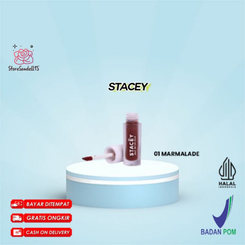 Jual Stacey Jelly Lip Stain- Makeup Liptint Glossy plumppy Lipgloss ...