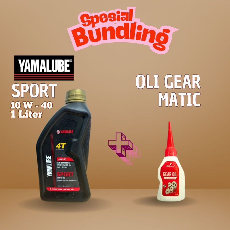 Jual 004 YAMALUBE SPORT 1L+OLI GEAR | Shopee Indonesia