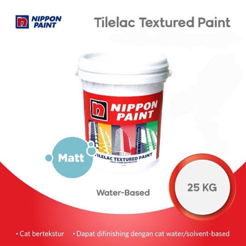 Jual Kemasan Baru! Tilelac Texture Paint 25kg / cat tekstur Nippon ...