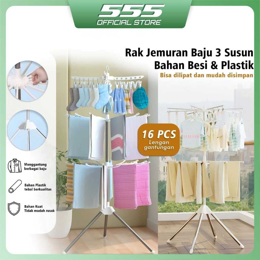 Jual Jemuran Menara Lipat Jemuran putar Portable Jemuran Gantungan Baju ...