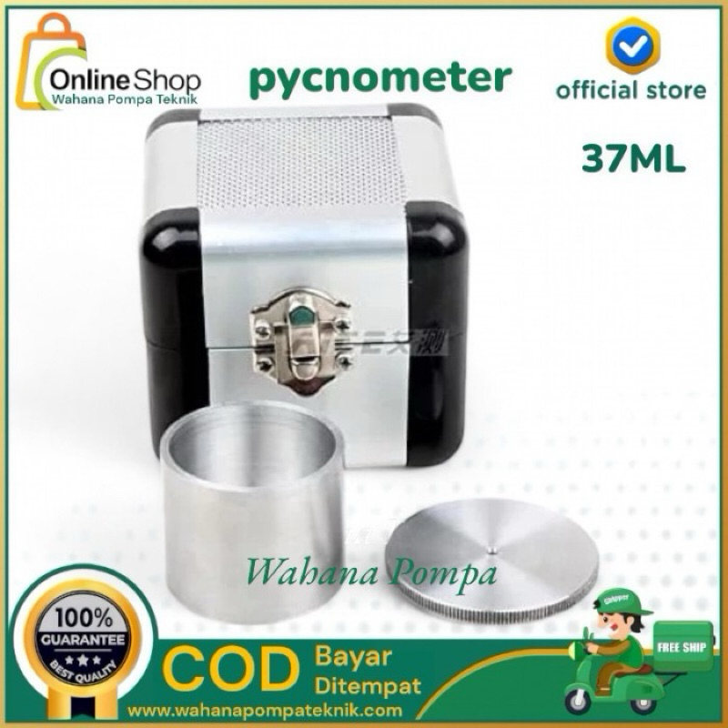 Jual Density Specific Gravity Cup pycnometer 37cc 37ml Stainless steel ...