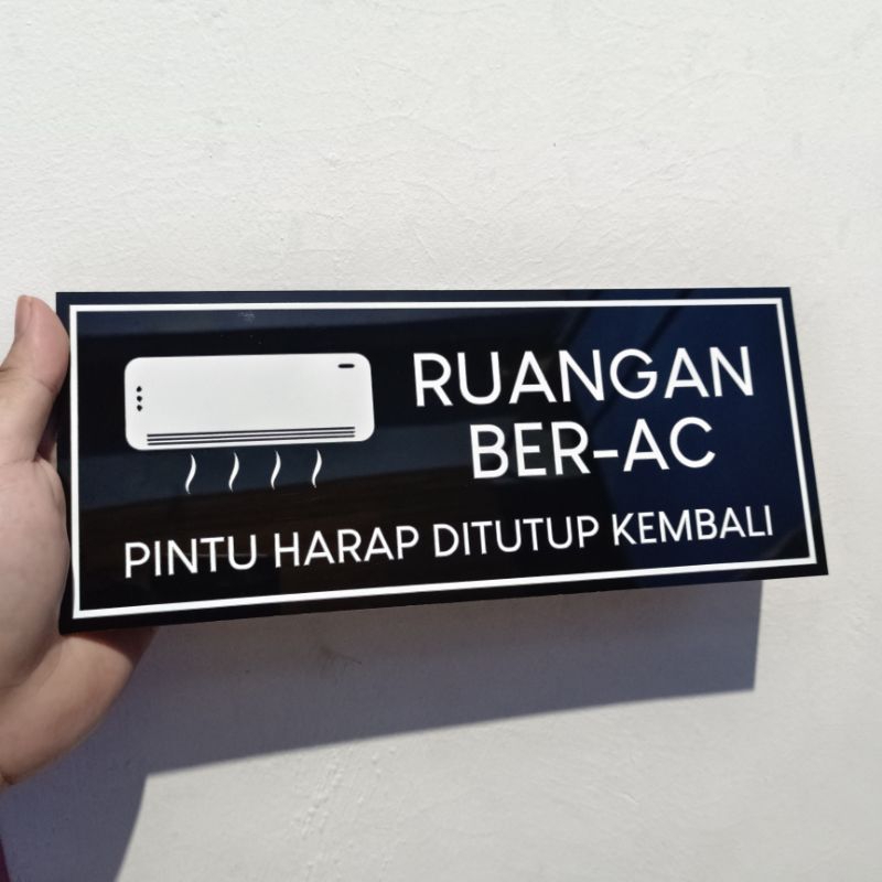 Jual SIGN AKRILIK - RUANGAN BER AC PINTU HARAP DITUTUP KEMBALI | Shopee ...