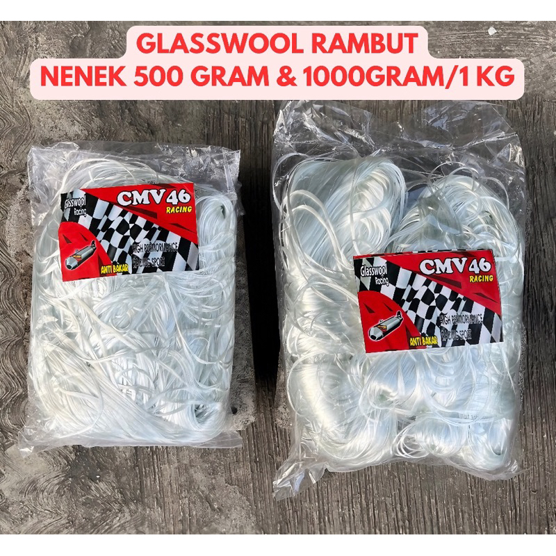 Jual GLASSWOL/GASBUL RAMBUT NENEK SERAT KEVLAR TAHAN BAKAR KEMASAN 500 ...