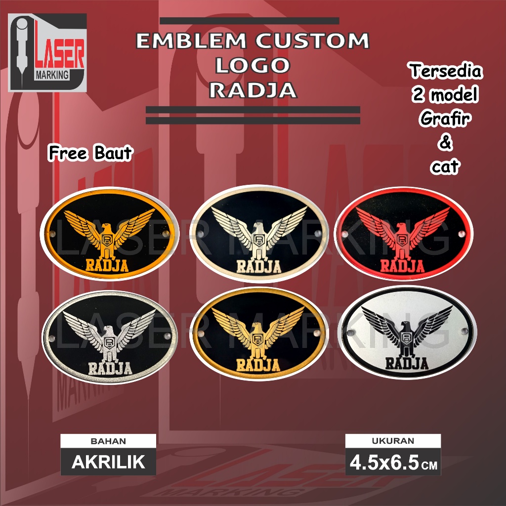 Jual EMBLEM LOGO SANGKAR BURUNG RADJA BAHAN AKRILIK CUSTOM AKRILIK ...