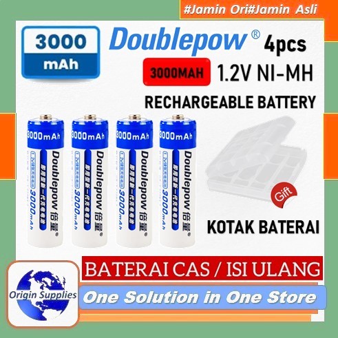 Jual Baterai batre battery cas recharge rechargeable AA aa A2 3000mAh ...