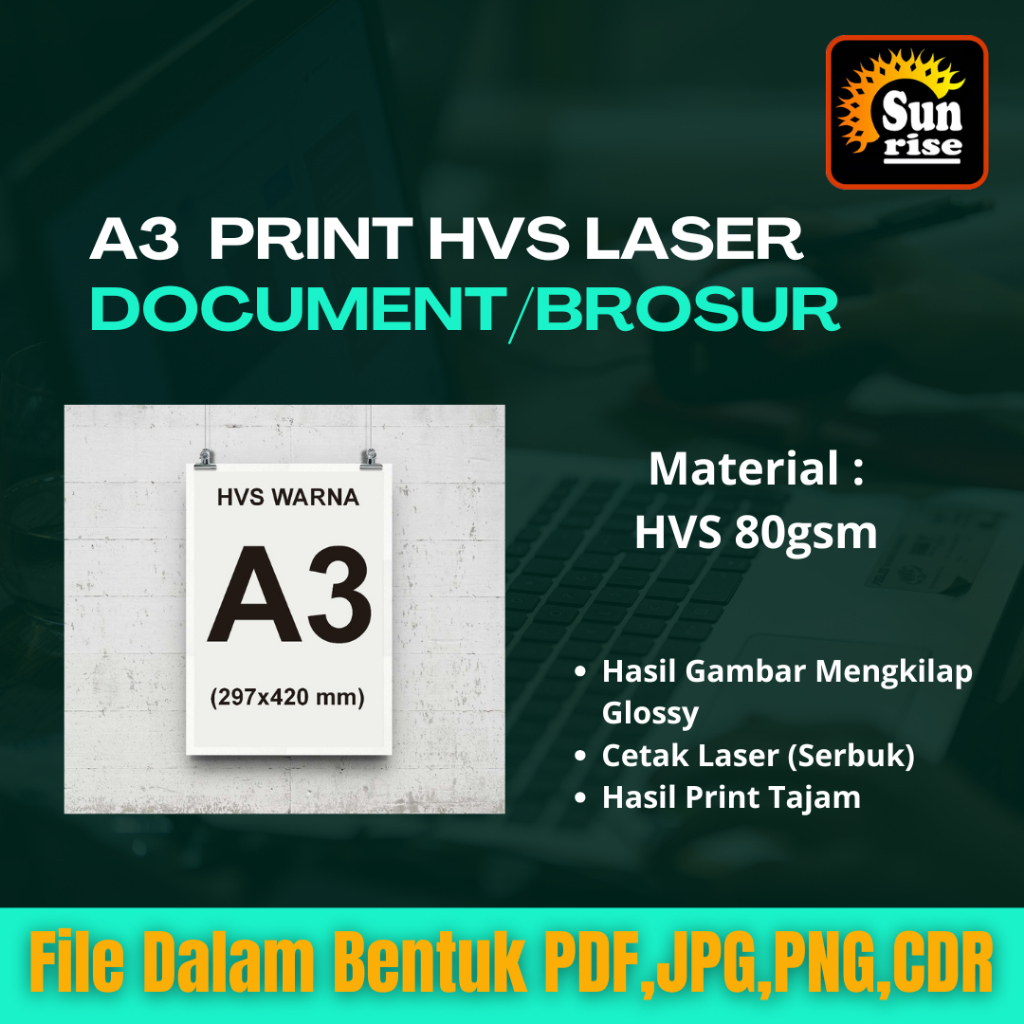 Jual CETAK A3 hvs MURAH / PRINT A3 1 SISI DAN 2 SISI / KERTAS HVS / 80 gsm | Shopee Indonesia