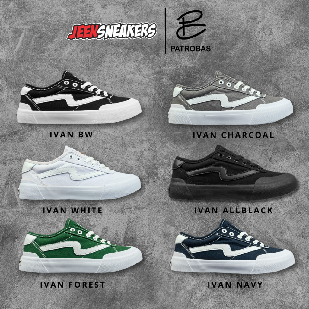 Jual Sepatu Patrobas New Ivan Low Original Hitam / Putih / Grey ...