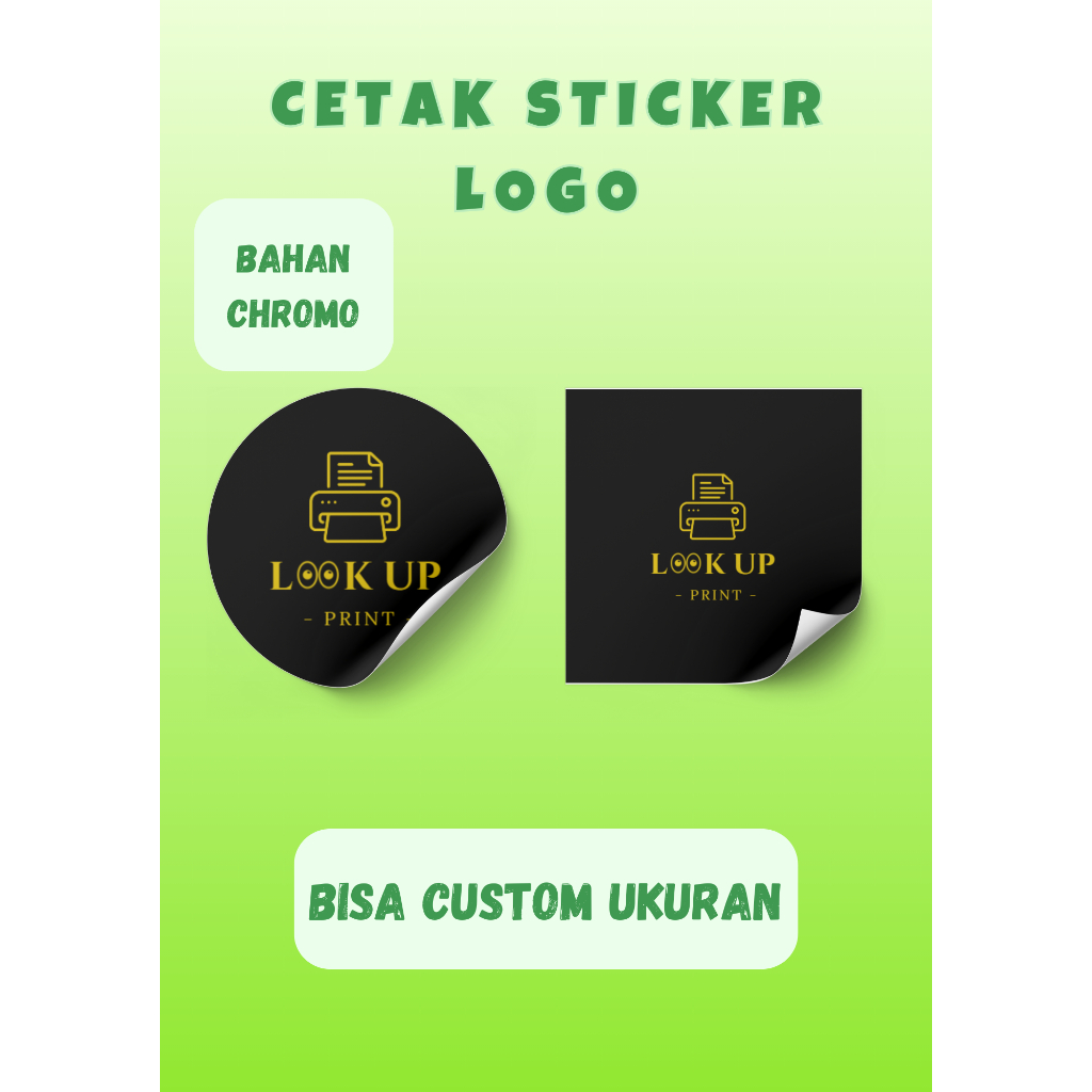 Jual Cetak Sticker Chromo Label Kemasan / Cetak Sticker Cromo Logo ...