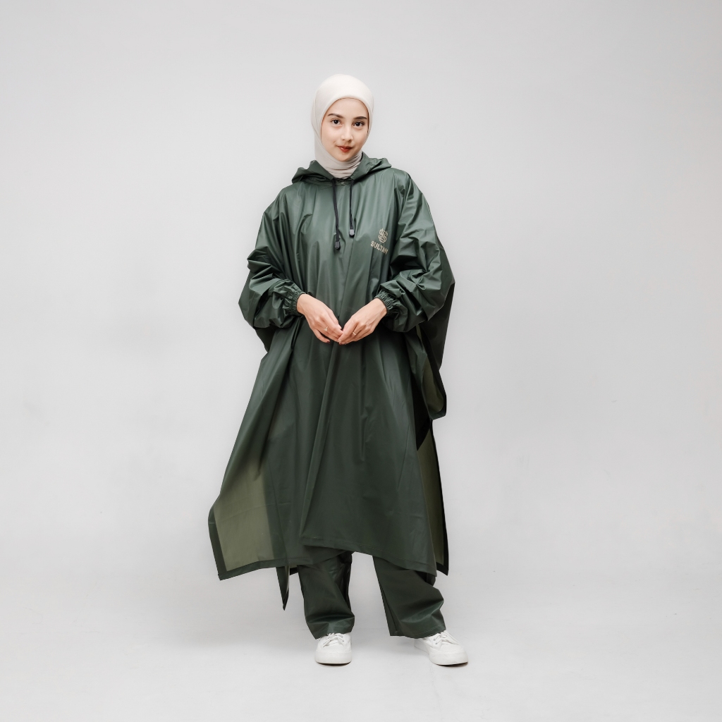 Jual Jas Hujan Motor Ponco Jumbo SULTAN Anti Rembes Model Kelelawar + Celana PVC Tebal gamis ...