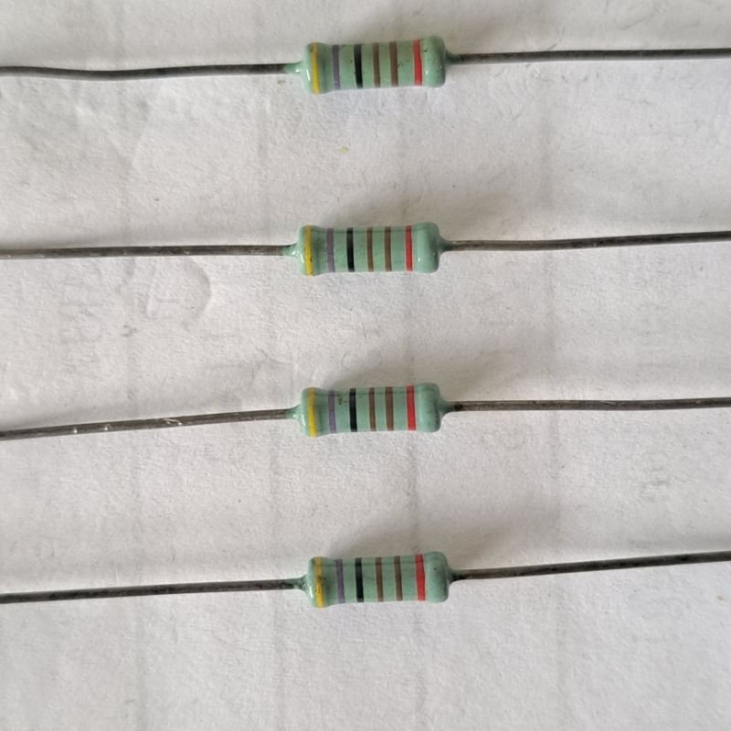 Jual resistor roederstein MK4 4k7 1% 1watt kaki tebal Resistor High end ...