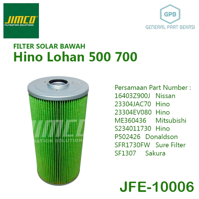 Jual Filter Solar Bawah Hino Lohan 500 700 S2340-11730 SF-1307 Jimco JFE-10006 JFE10006 | Shopee ...