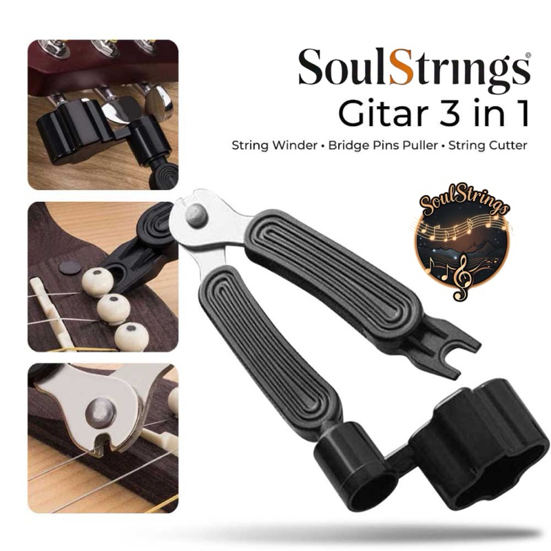 Jual Alat 3 in 1 tools gitar pemotong cut senar string + pemutar drayer ...