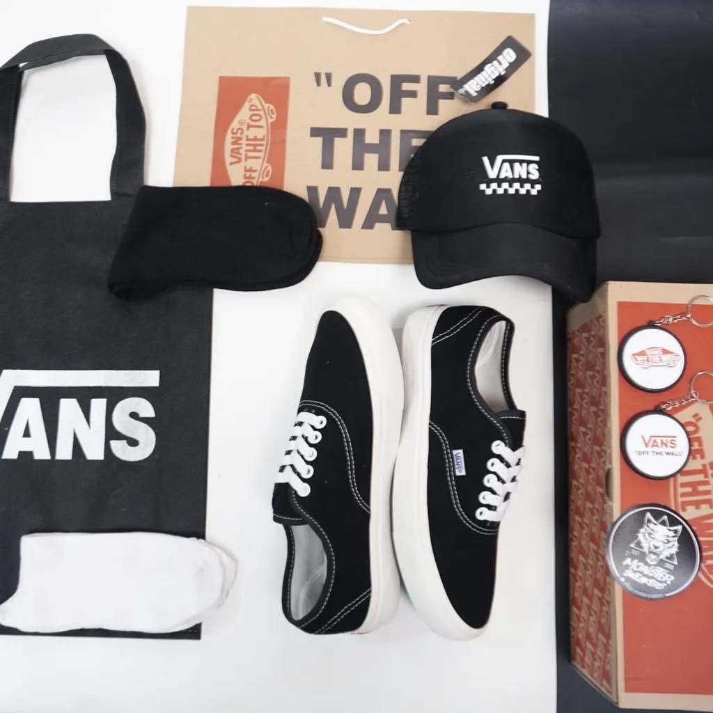Jual Paket 100% Sepatu Authentic OG Black White [ BANYAK BONUS ...