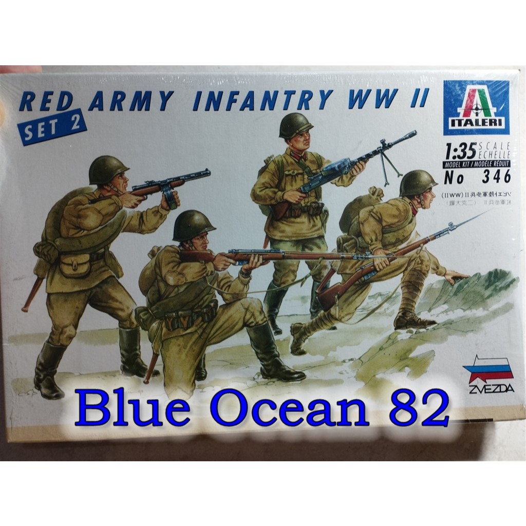 Jual Model kit Italeri 1/35 - 4 figures Red Army Infantry WWII - Set II ...