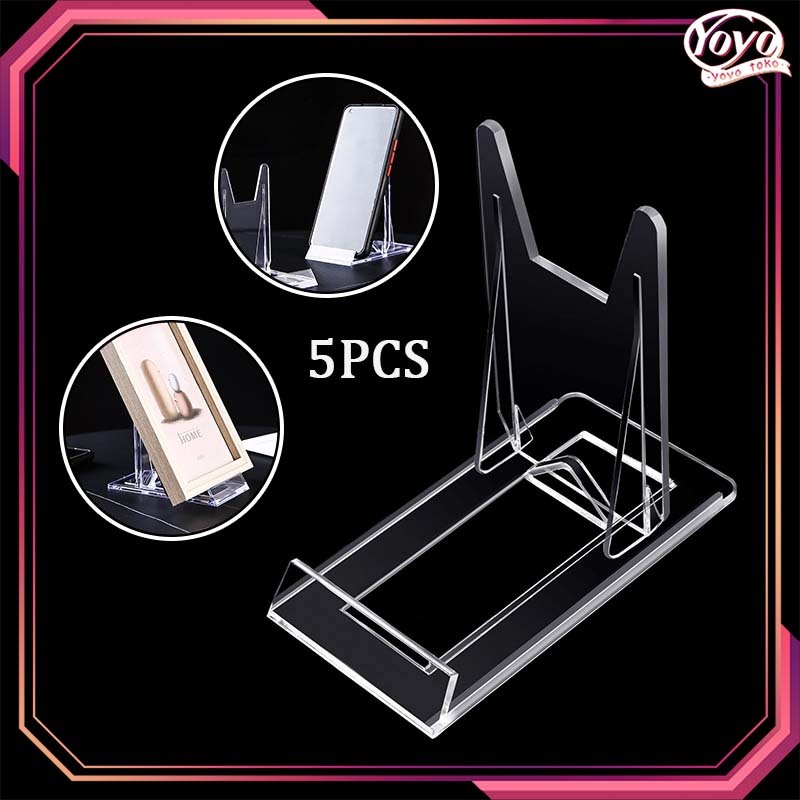 Jual 5pc Standing Frame Stand Hp Akrilik Dudukan Bingkai Foto Stand ...