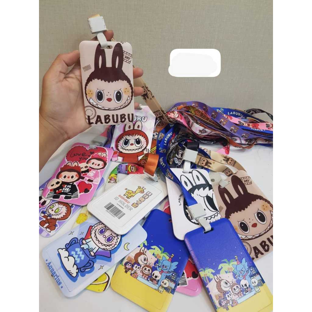 Jual 12pc- ID CARD HOLDER motif LABUBU name tag labubu | Shopee Indonesia