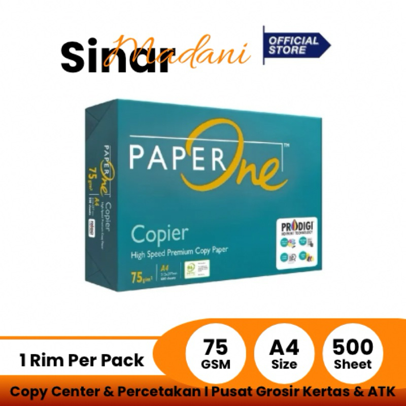 Jual PaperOne Kertas A4 75gr Copier 1 Rim (500 lembar) Kertas HVS A4 ...