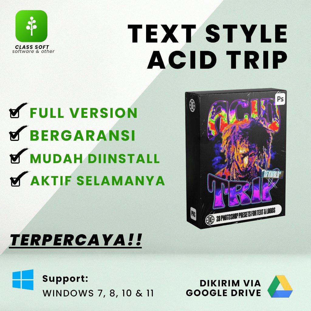 Jual Tamplate Text Style Acid Trip CLASS_SOFT I For Photoshop | Shopee ...