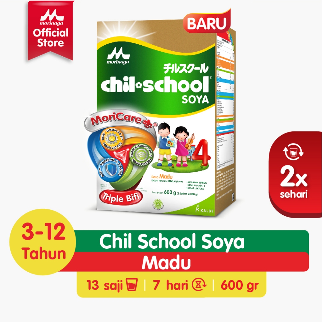 Jual Morinaga Chil School Soya Susu Pertumbuhan Anak Usia 3-12 Tahun ...