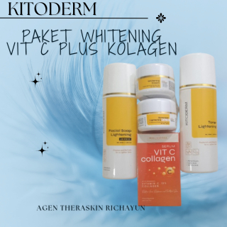 Jual kitoderm paket whitening vit c plus kolagen # paket pencerah serta ...
