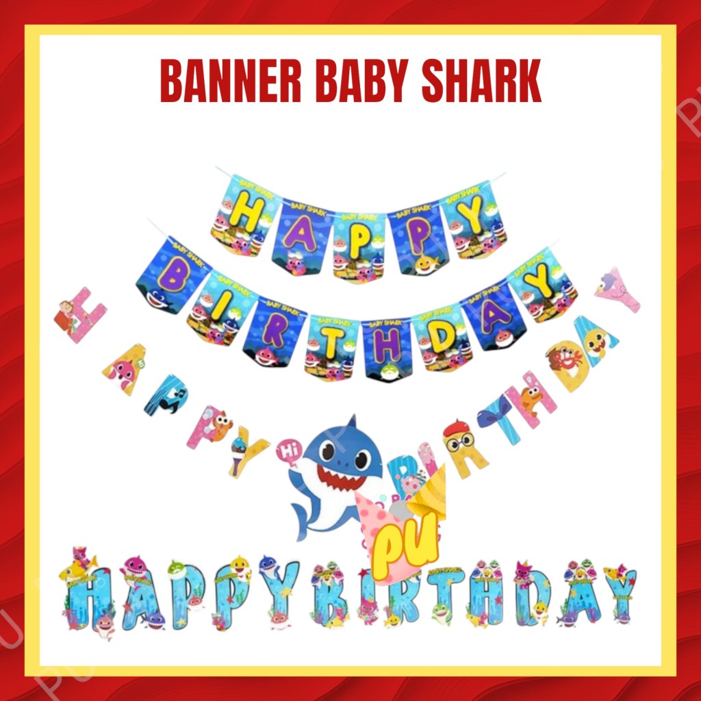 Jual Bunting Flag BABY SHARK / Banner Ulang Tahun Baby Shark | Shopee ...