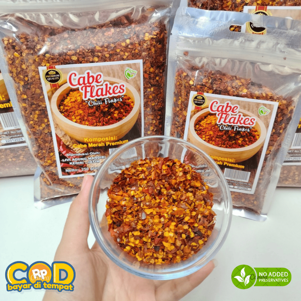 Jual CABE KASAR | CHILI FLAKES CABE GILING KASAR |CABE KERING | Shopee ...