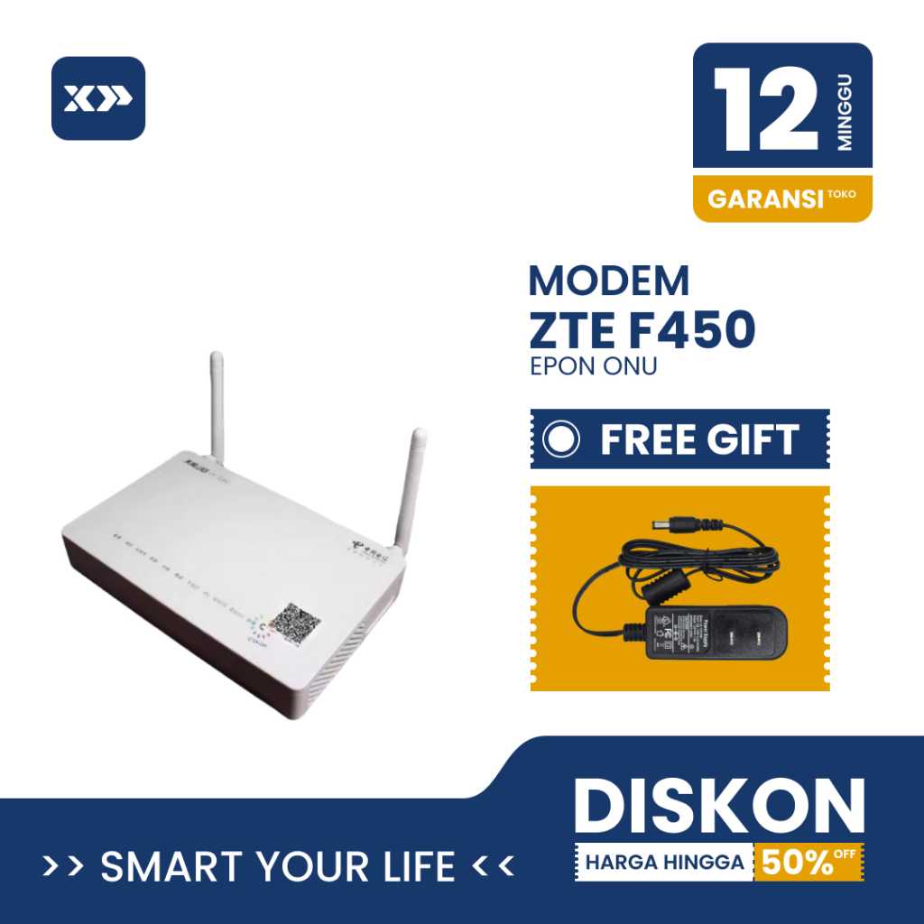 Jual Modem ZTE F450 EPON ONU Modem Router WiFi 2 Antena | Shopee Indonesia