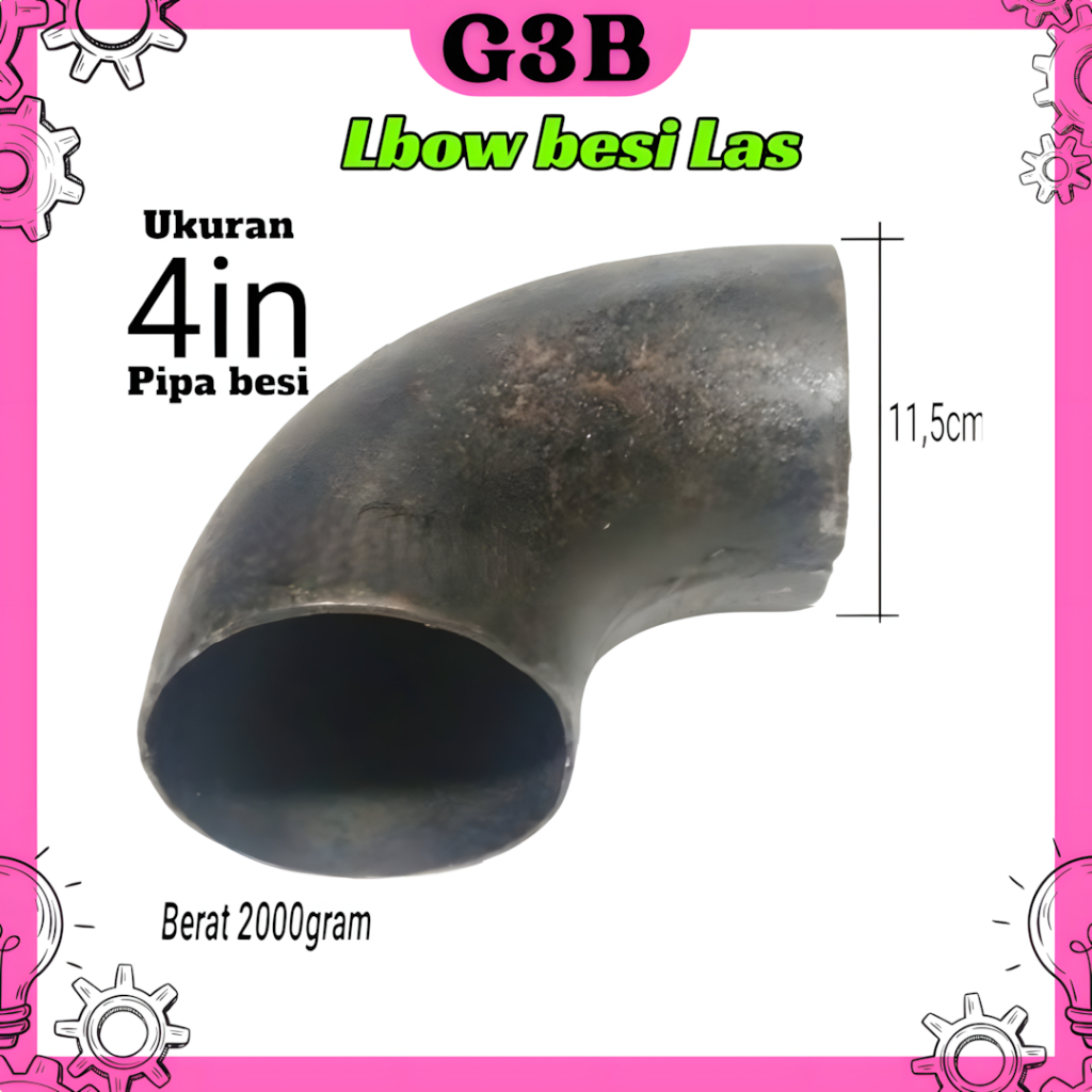 Jual Elbow besi pipa las uk 4 inch elbo Lbow keni knee pipa las ...