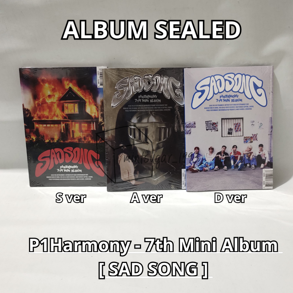 Jual [ READY OFFCIAL ] P1Harmony - 7th Mini Album [ SAD SONG ] ( S ver | A ver | D ver ...