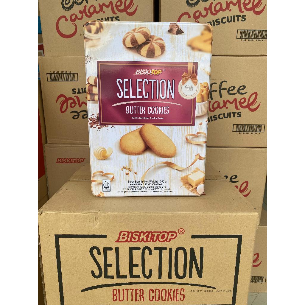 Jual biskitop selection buter cokies 350 gram 1 dus isi 6 kaleng ...
